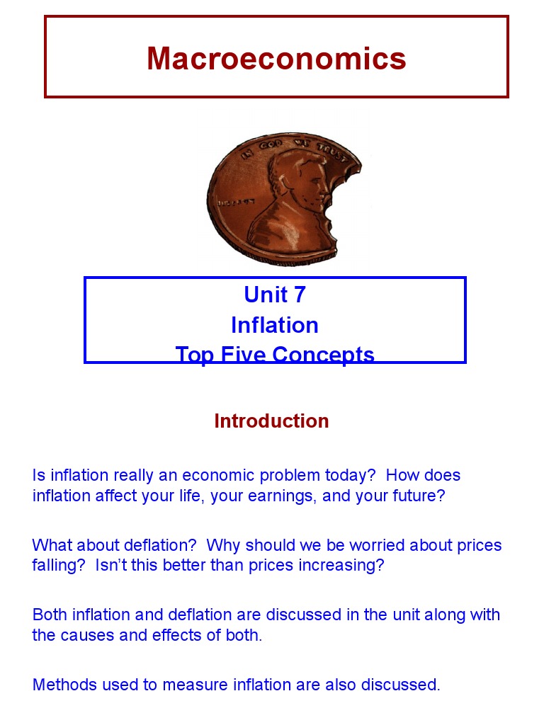 Macroeconomics: Unit 7 Inflation Top Five Concepts | PDF | Real Versus ...