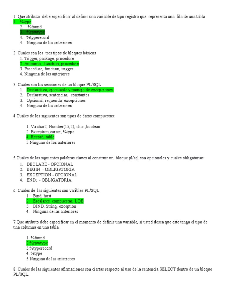 Examen Previo | PDF | Pl / Sql | SQL
