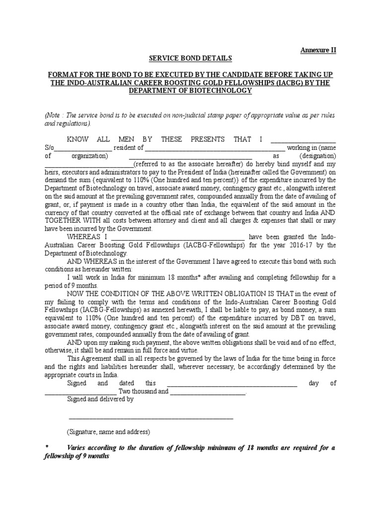 Service Bond | PDF | Bonds (Finance) | Interest