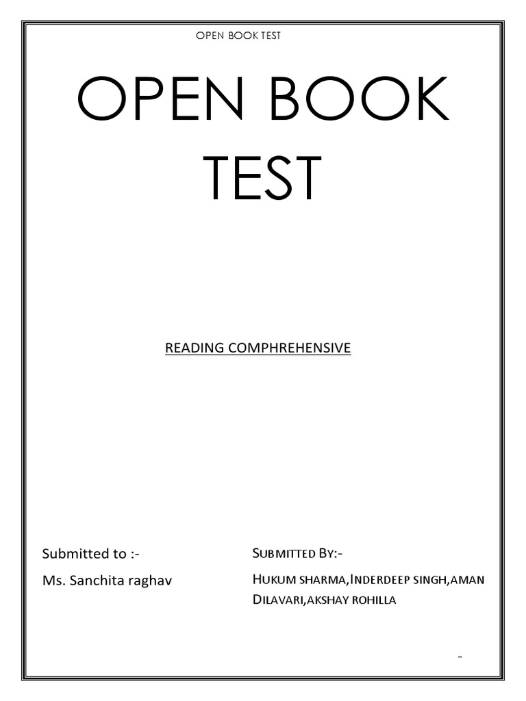 Open Book Test: Reading Comphrehensive | PDF | Google | Bbc