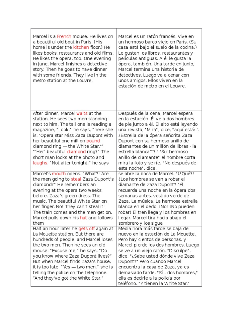 Marcel Is A French Mouse | PDF | Ocio