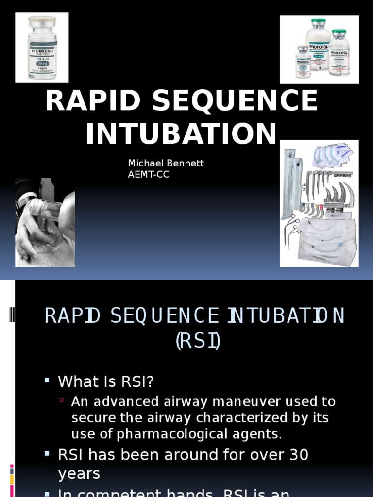 Rapid Sequence Intubation Overview | PDF | Medical Procedures | Anesthesia