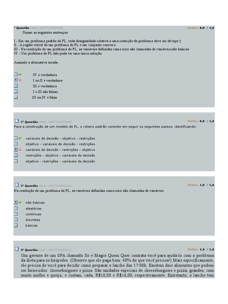 Modelos de programação linear para problemas de otimização | PDF ...