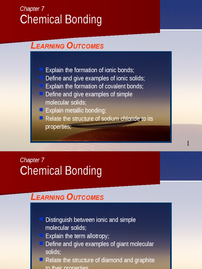 Chemistry Bonding Basics | PDF | Ionic Bonding | Chemical Bond