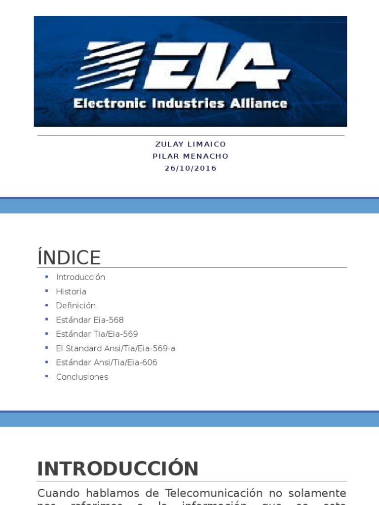 EIA Estandar | PDF | Electrónica | Telecomunicaciones
