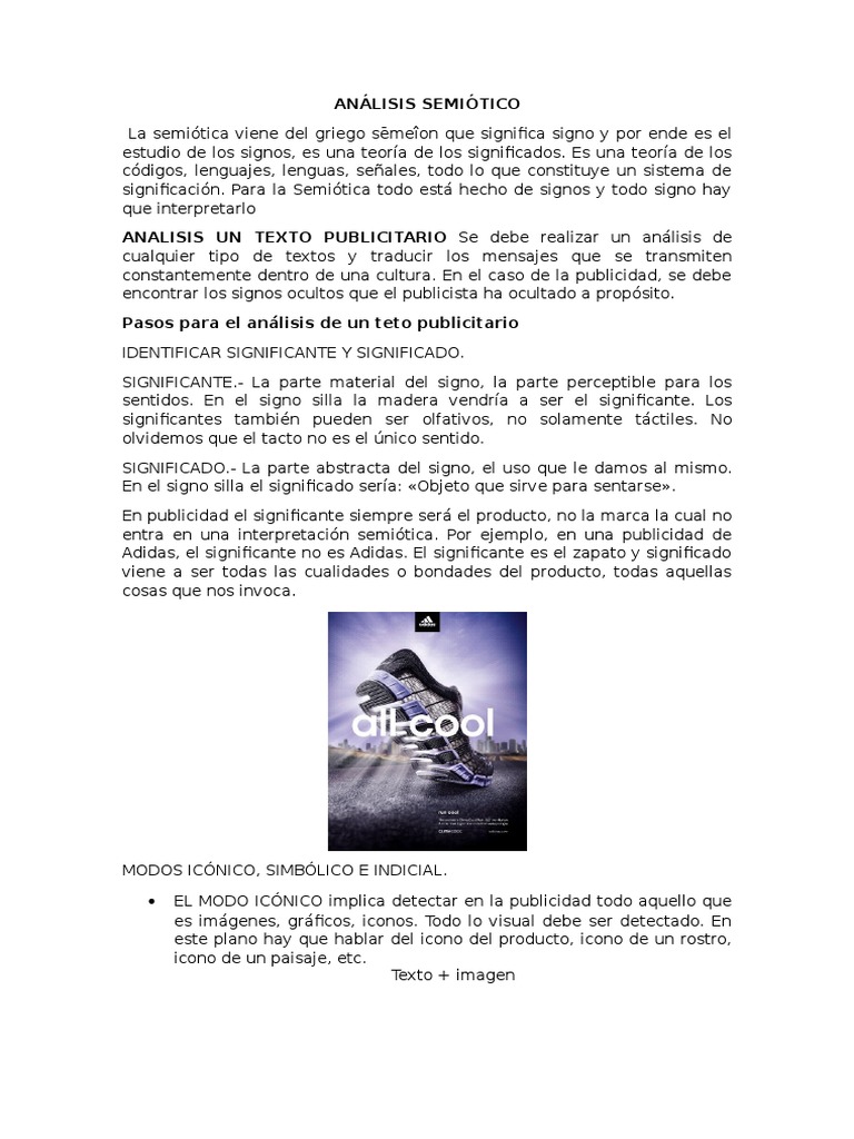 Análisis Semiótico | PDF | Los símbolos | Publicidad