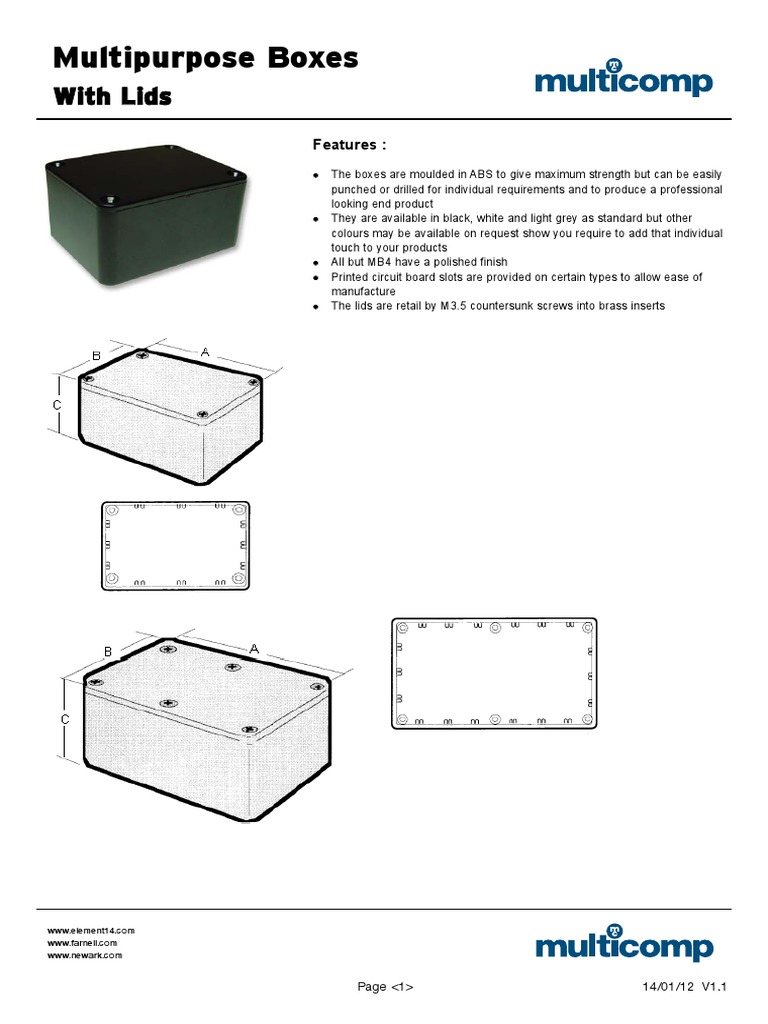 Multipurpose Boxes: With L Lids | PDF