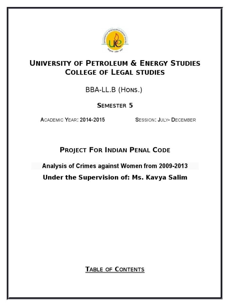 IPC Project | PDF | Domestic Violence | Rape