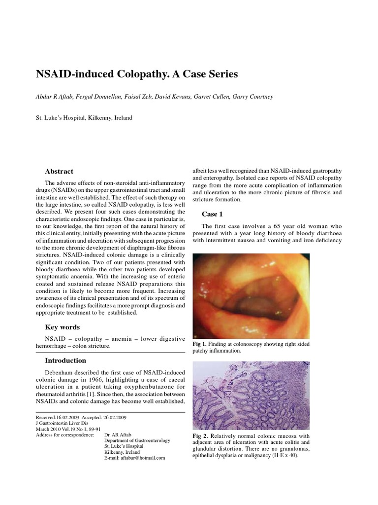 NSAID Colopathy Case Series | Peptic Ulcer | Colonoscopy