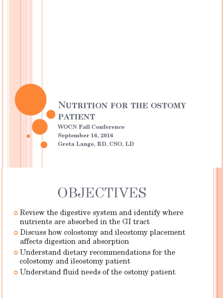 Nutrition For The Ostomy Patient PDF | PDF | Nutrition | Diet & Nutrition