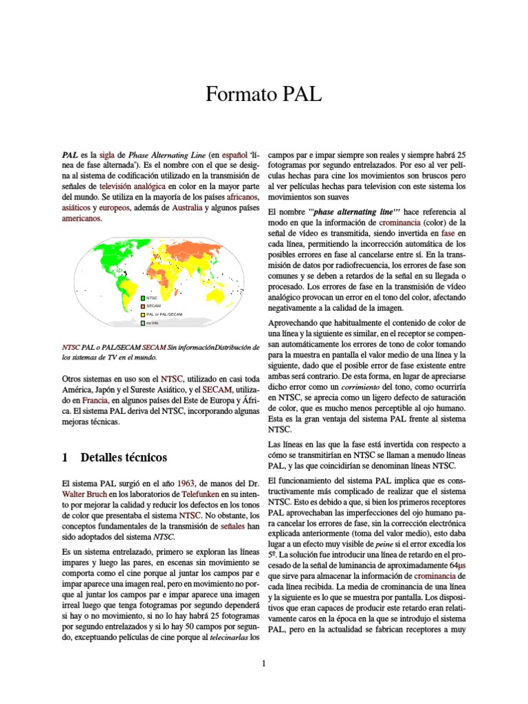 Formato PAL | Televisión | Vídeo | Prueba gratuita de 30 días | Scribd
