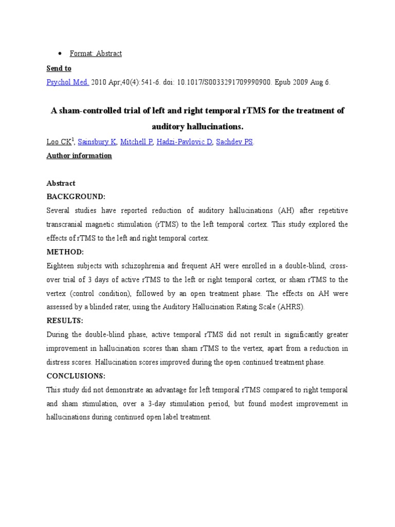 A Sham-Controlled Trial of Left and Right Temporal RTMS For The ...