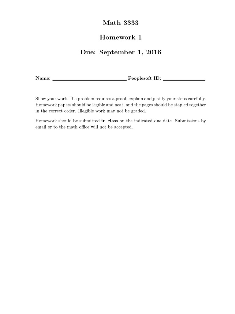 3333 HW1 | PDF