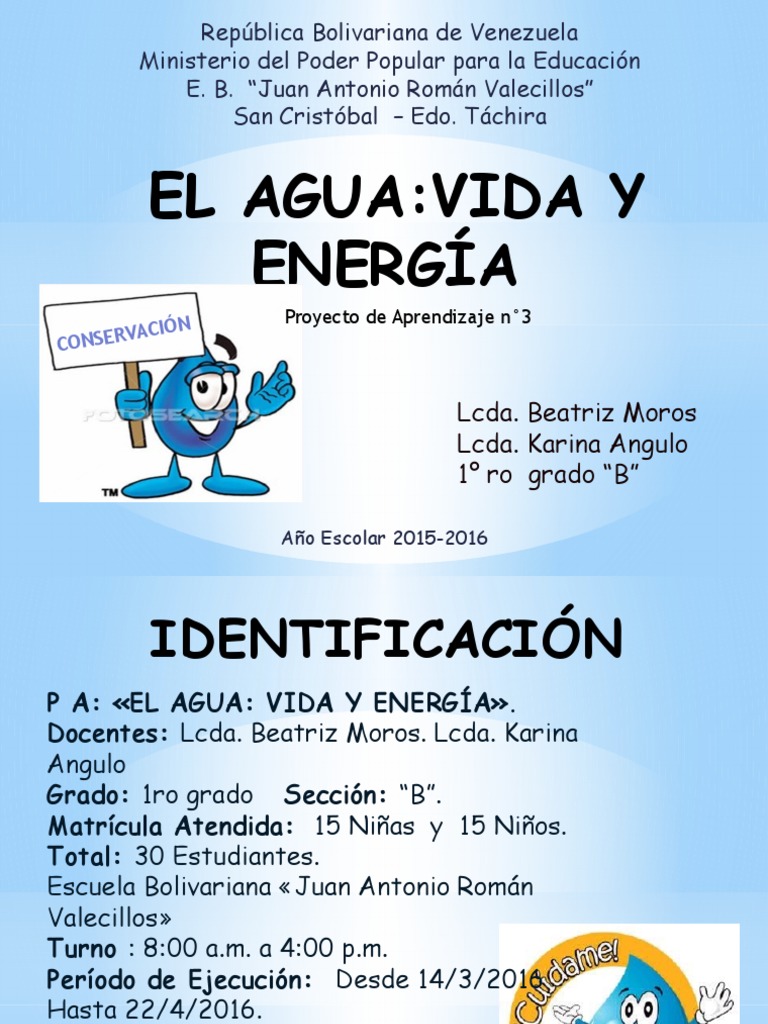 Proyecto Educativo: El Agua es Vida | PDF | Agua | Naturaleza