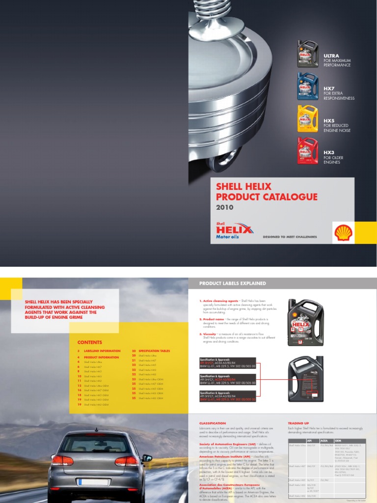 Shell Helix Portfolio Brochure | PDF | Motor Oil | Vehicle Technology