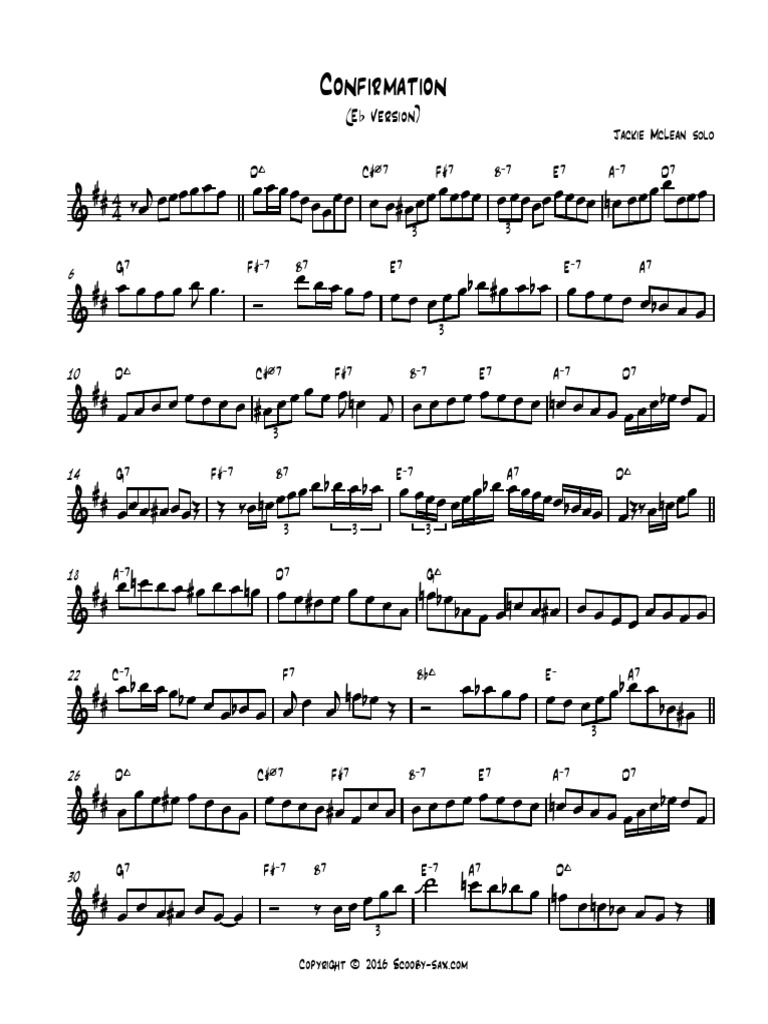 Confirmation JackieMcLean Eb | PDF