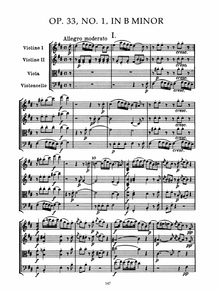 HAYDN - Cuarteto Op. 33 No. 1 PDF | PDF