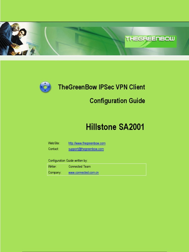 Hillstone SA Firewall Series & GreenBow IPSec VPN Client Software ...