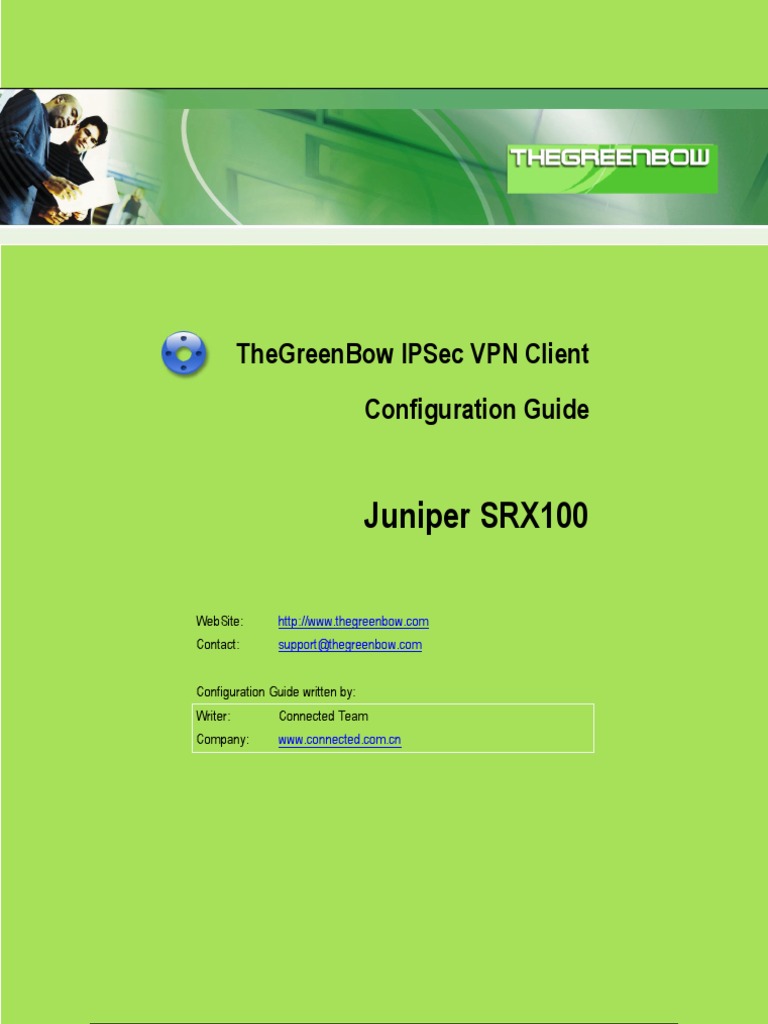 Juniper SRX Series & GreenBow IPSec VPN Client Software Configuration (English) | PDF | Virtual ...