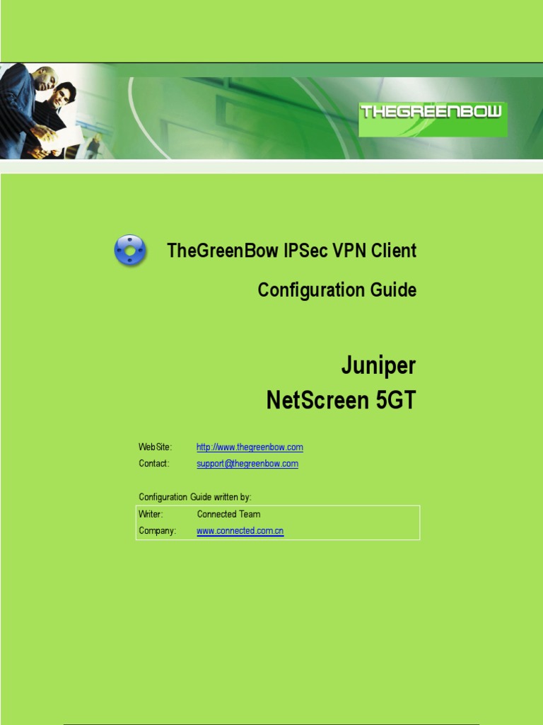 Juniper Netscreen NS 5GT Series & GreenBow IPSec VPN Client Software ...