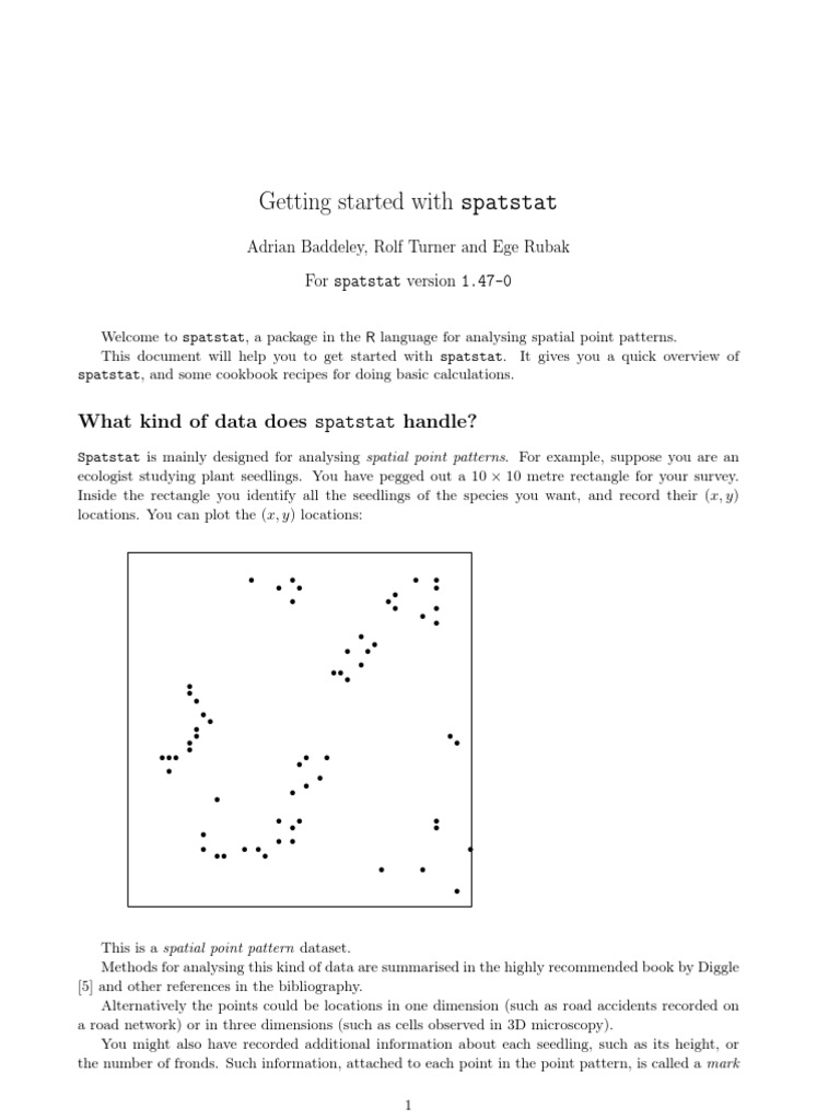Getting Started With Spatstat: What Kind of Data Does Spatstat Handle ...