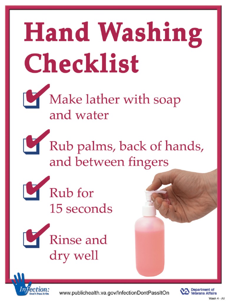 Hand Washing Checklist | PDF Hand Washing Checklist | PDF