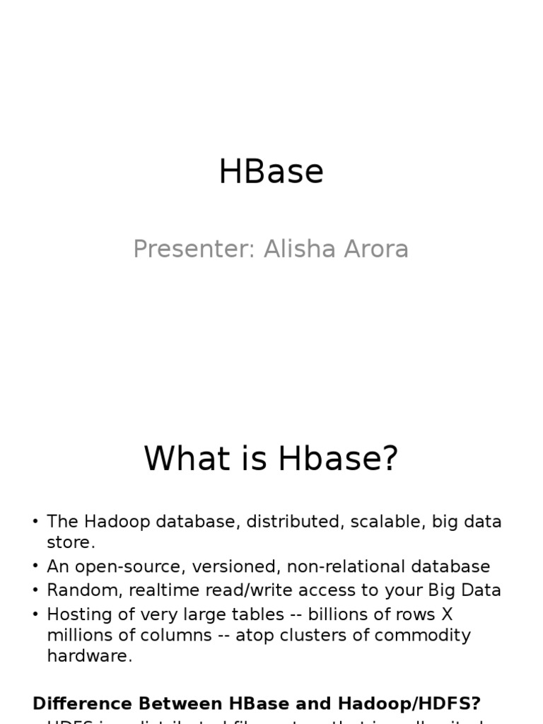 Hbase | PDF | Apache Hadoop | File System