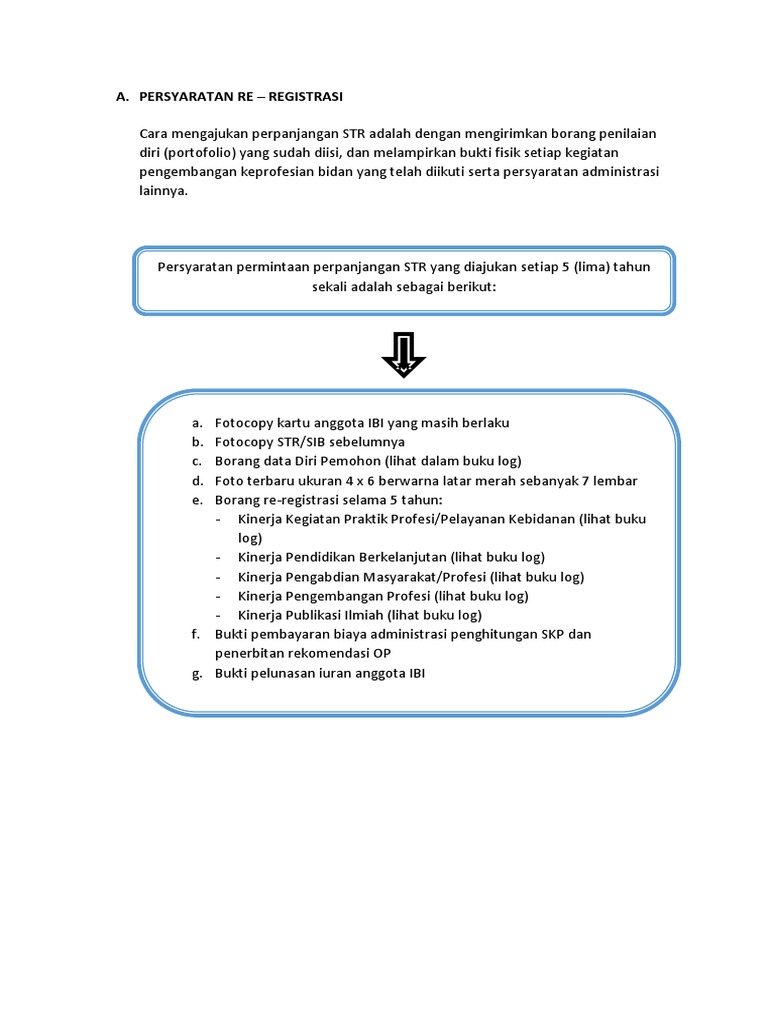 Panduan Re - Registrasi STR Bidan | PDF