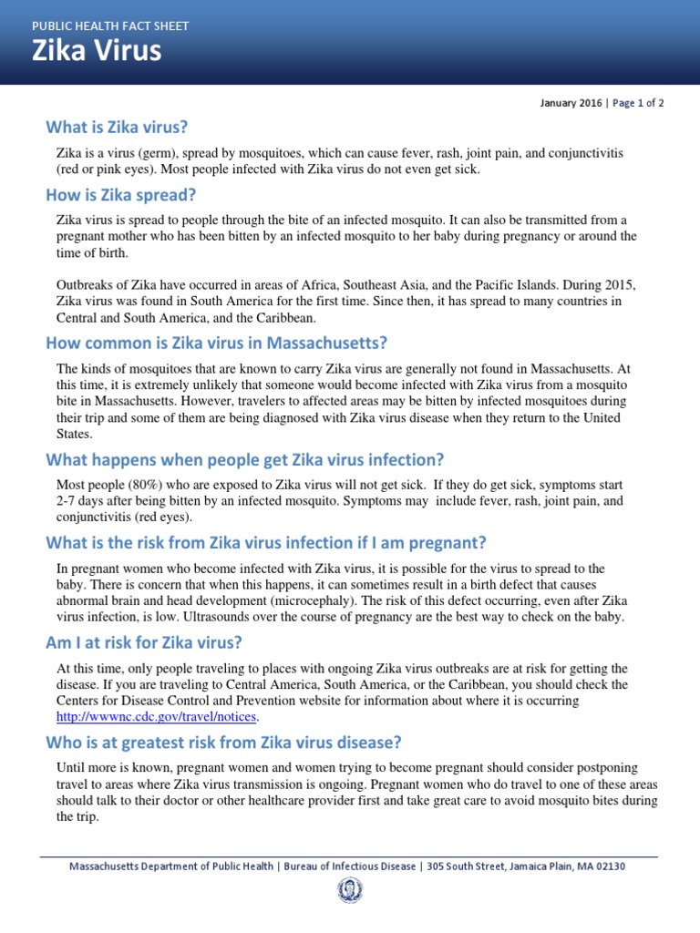 Zika Virus Factsheet | PDF | Zika Fever | Zika Virus