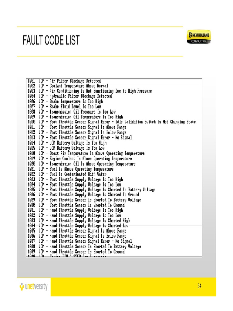 Fault Code List 34-41 | PDF | Computing And Information Technology ...