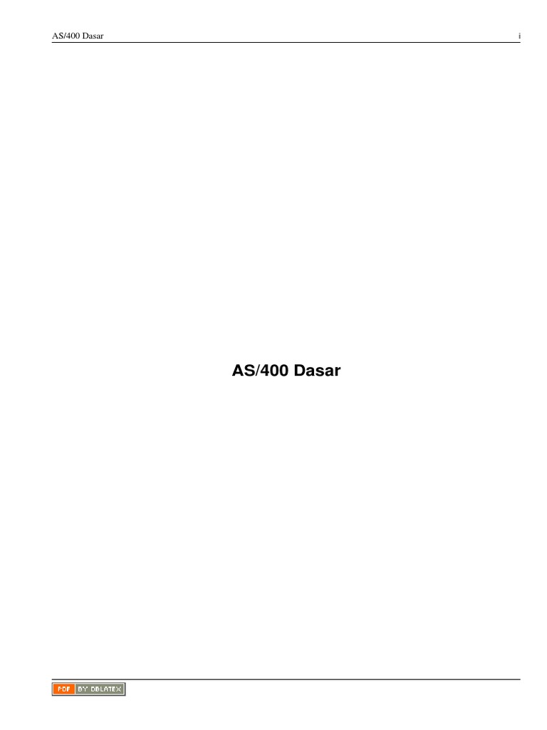 Panduan Dasar Pemrograman AS/400 | PDF | Komputer
