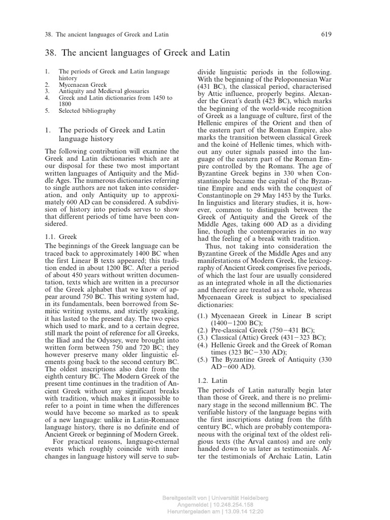 Ancient Greek and Latin Lexicography | PDF | Classics | Latin