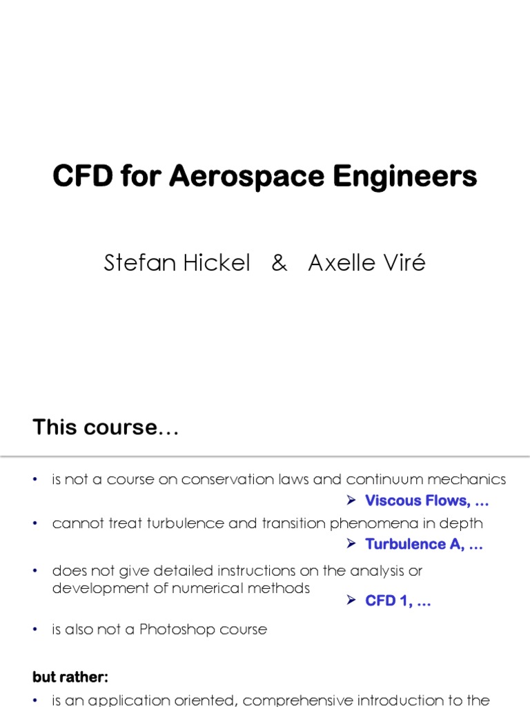 01 Introduction To Cfd Pdf Computational Fluid Dynamics Navier Stokes Equations