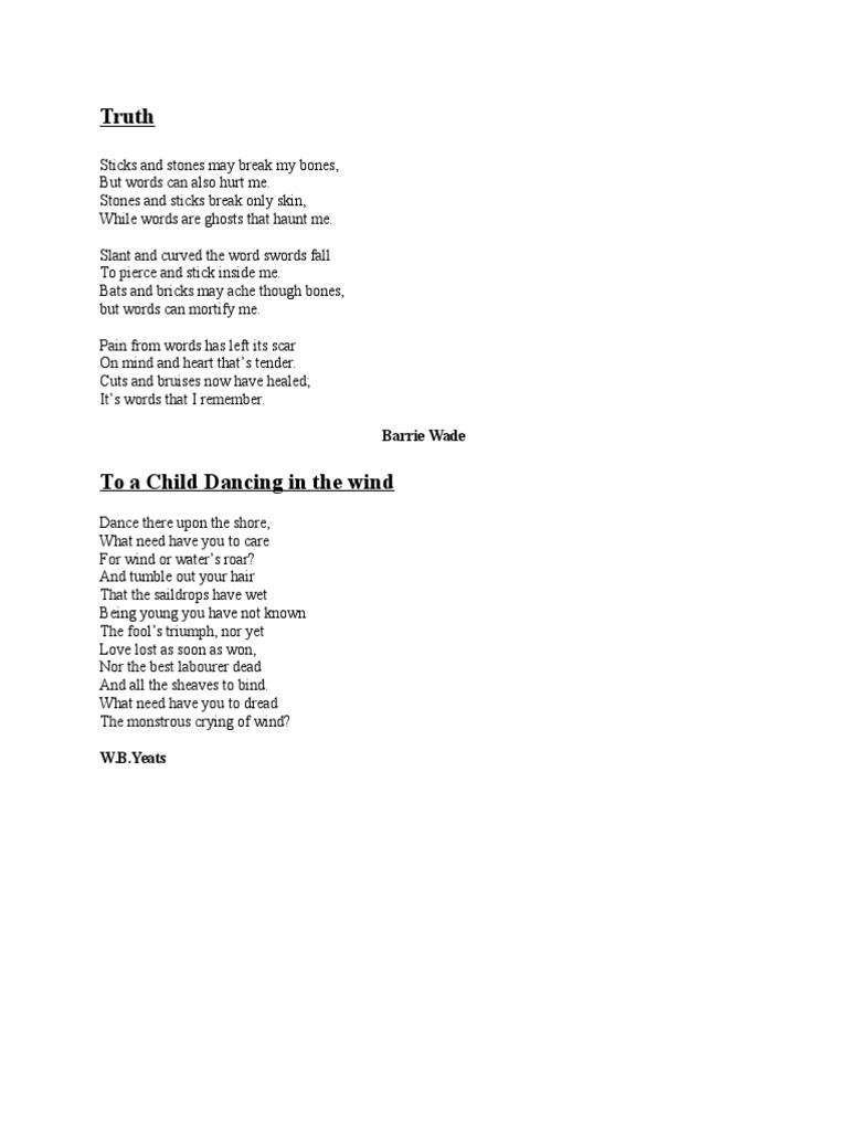 The Power of Words: A Poem by Barrie Wade | PDF