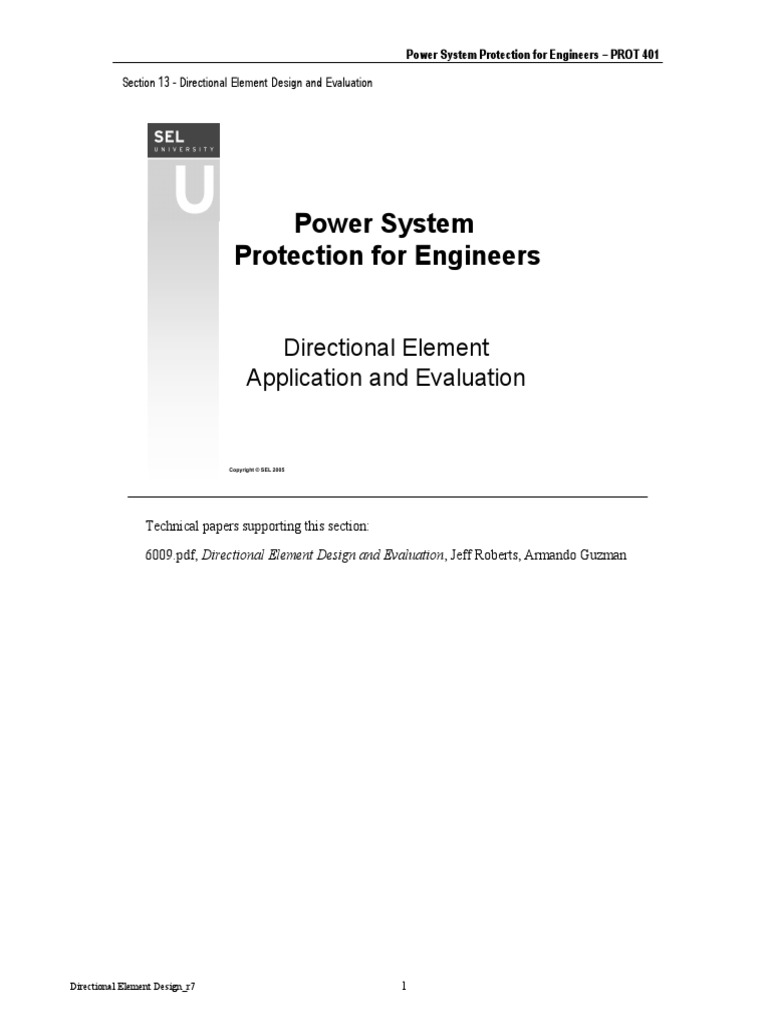 13 - Directional Element Application and Evaluation - r7 | PDF ...