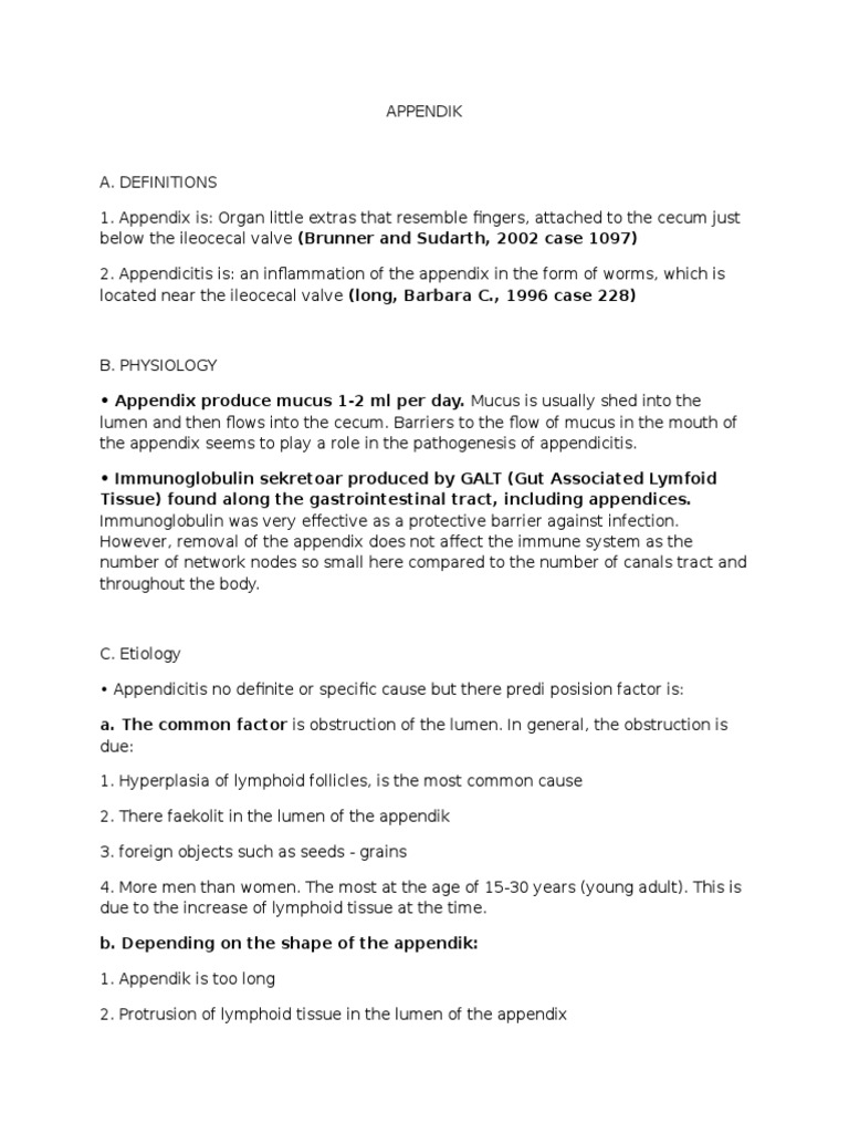 Appendik (English) | PDF | Organ (Anatomy) | Medical Specialties