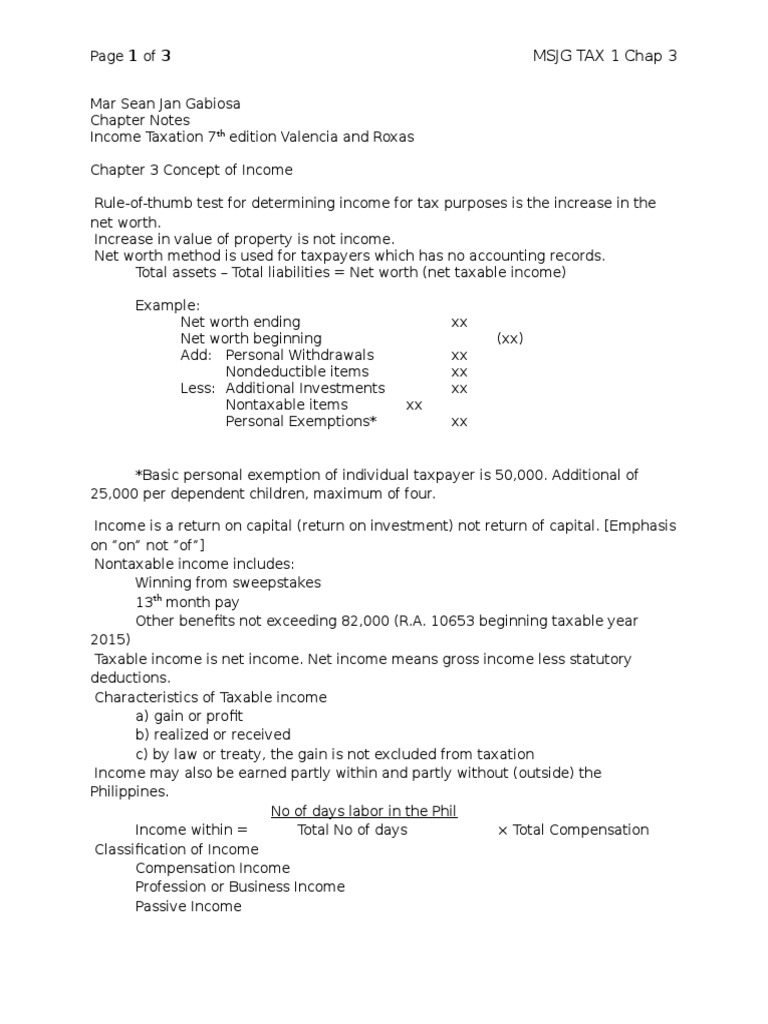 MSJG Income Tax Chapter 3 Notes | Download Free PDF | Capital Gains Tax ...