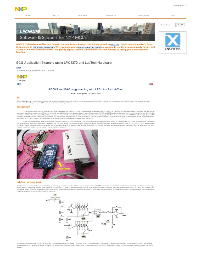 ECG Application Example Using LPC4370 and LabTool Hardware | PDF ...
