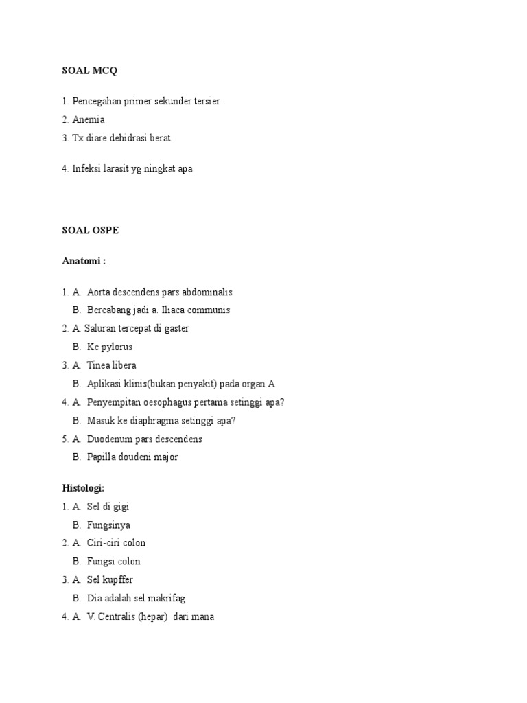 Soal Digestive Imo 2016 | PDF