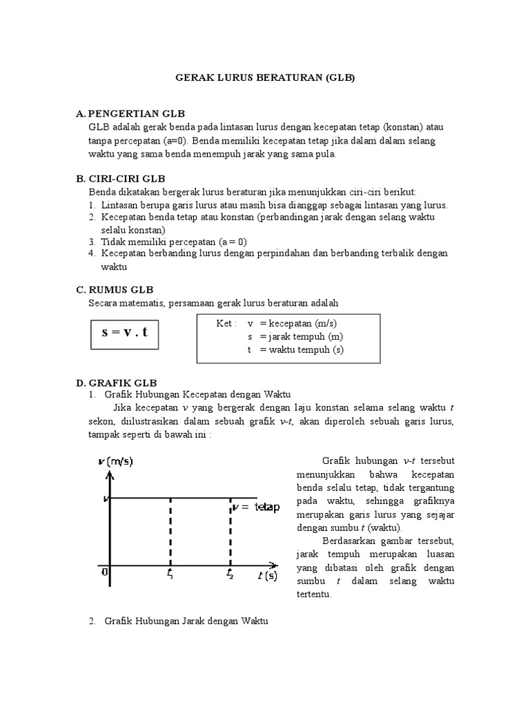 Gerak Lurus Beraturan | PDF | Metode & Bahan Ajar