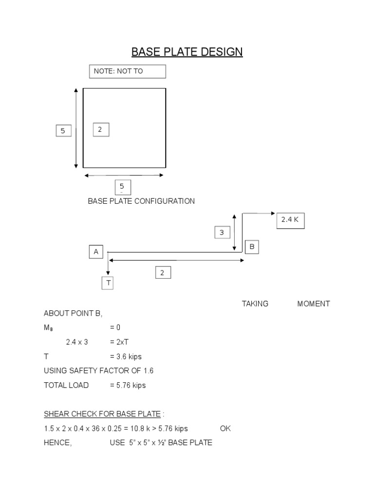 Base Plate Design Configuration | PDF