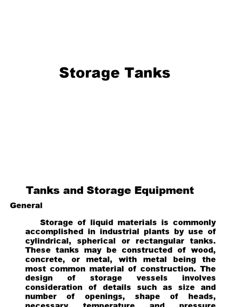 Storage Tanks Presentation | PDF | Liquefied Natural Gas | Cryogenics