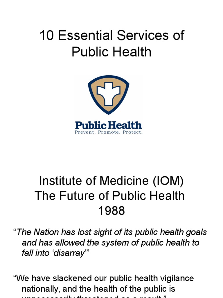 10 Essential Services of Public Health | PDF