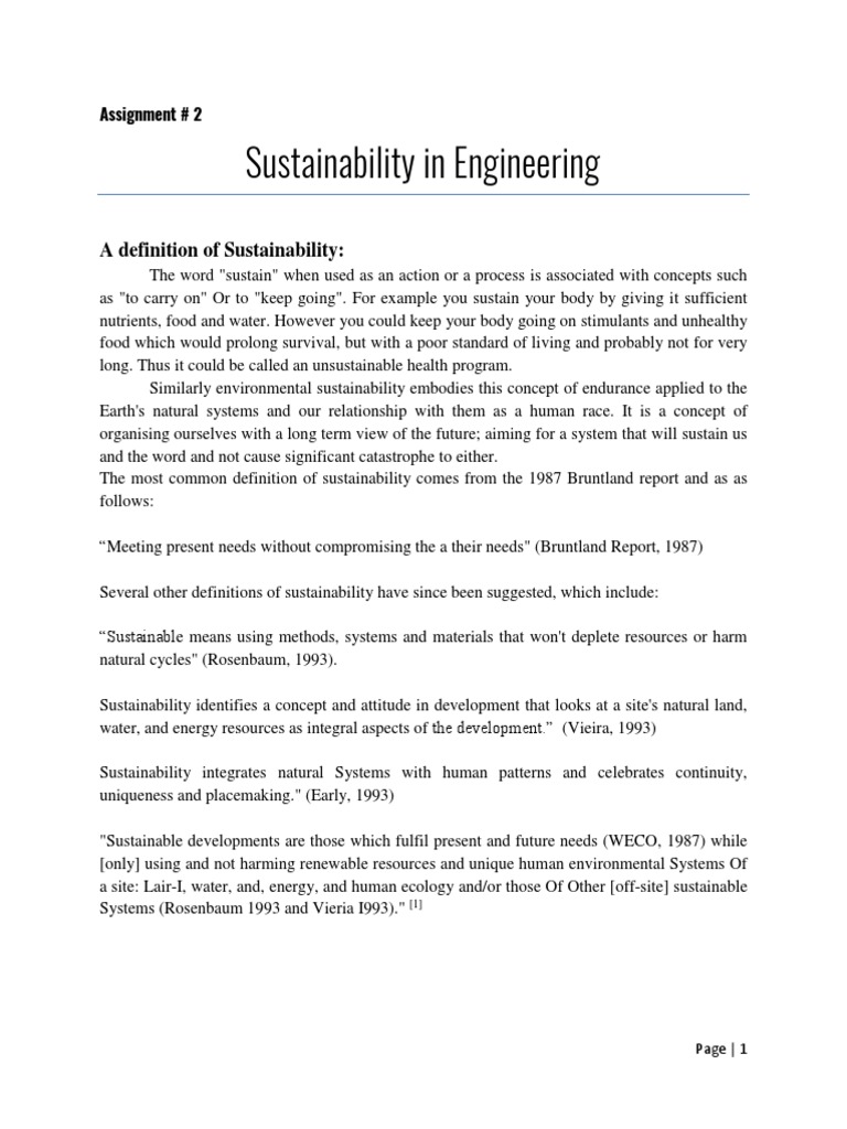 Sustainability in Engineering | PDF