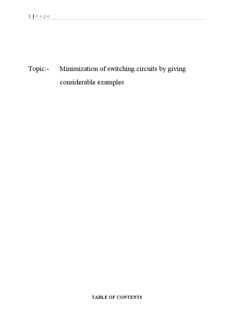 Minimization of Switching Circuits | PDF | Applied Mathematics | Logic