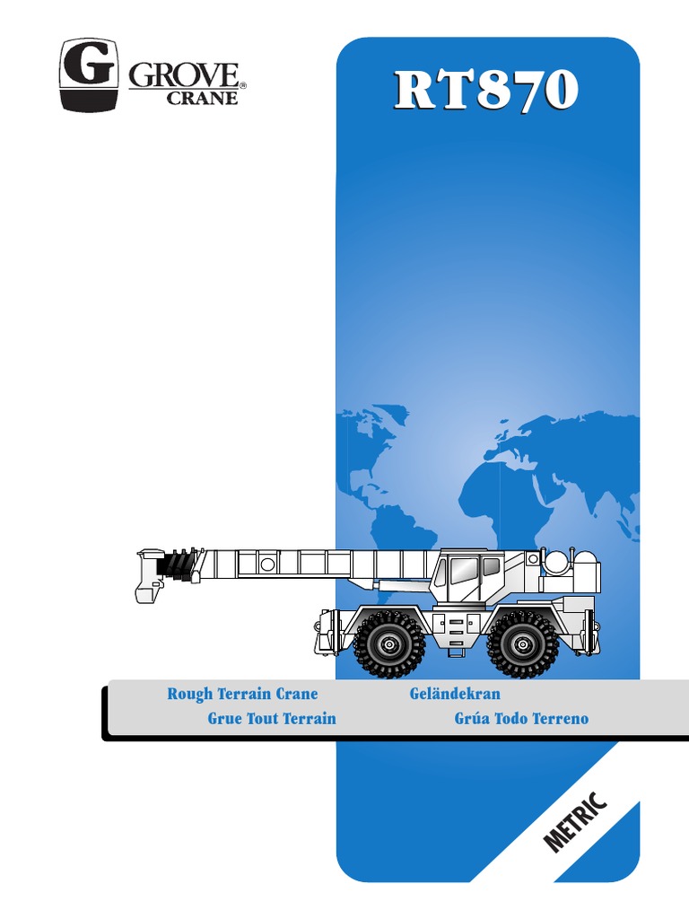 Grove RT870 PDF | PDF | Automotive Technologies | Wheeled Vehicles
