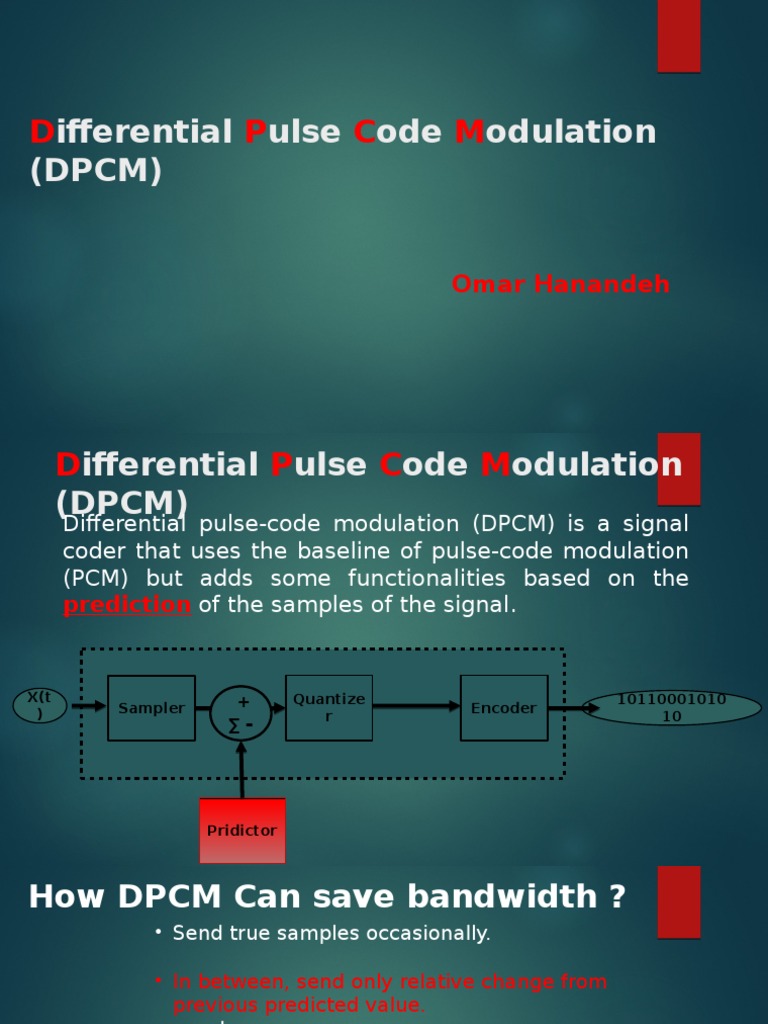 Differential Pulse Code Modulation (DPCM) | PDF