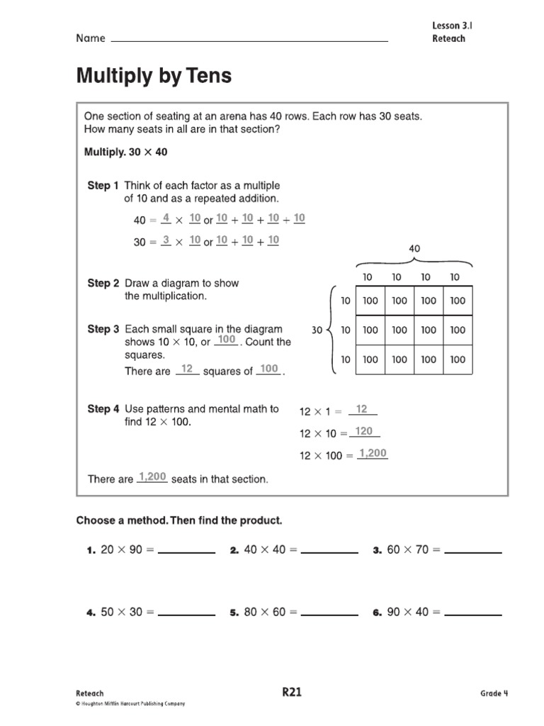 Go Math Reteach Book CH 3 | PDF