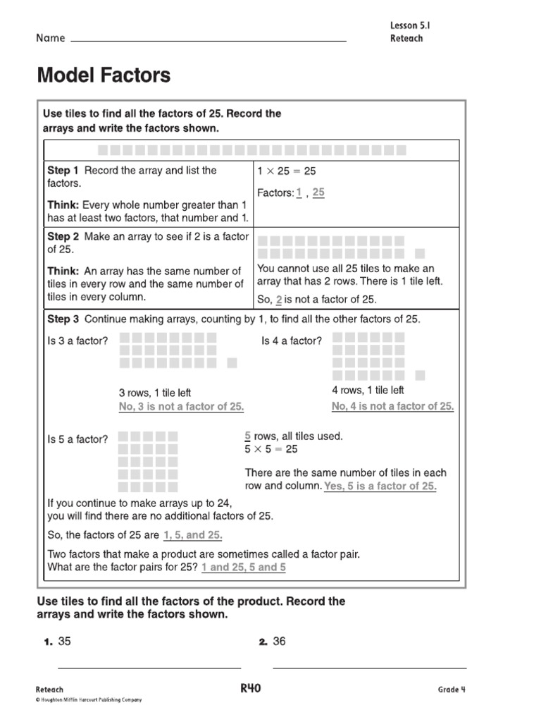 Go Math Reteach Book CH 5 | PDF