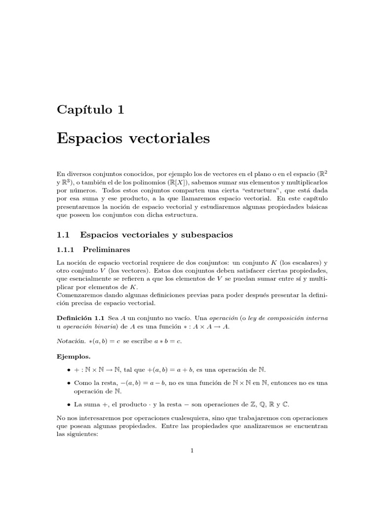 Algebra Lineal - Espacio Vectorial | Anillo (Matemáticas) | Espacio ...